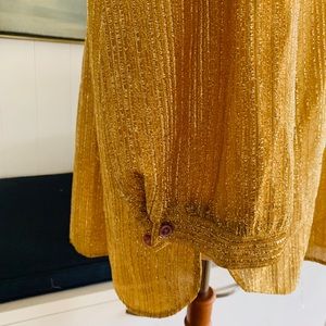 Vintage | Tops | Vintage Gold Metallic Tunic | Poshmark